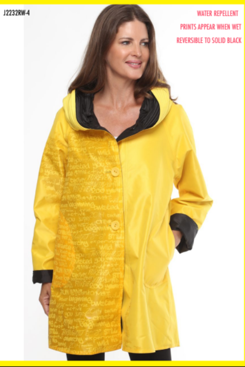 Oopéra Ladies' Reversible Raincoat With Print That Appears When Wet ...